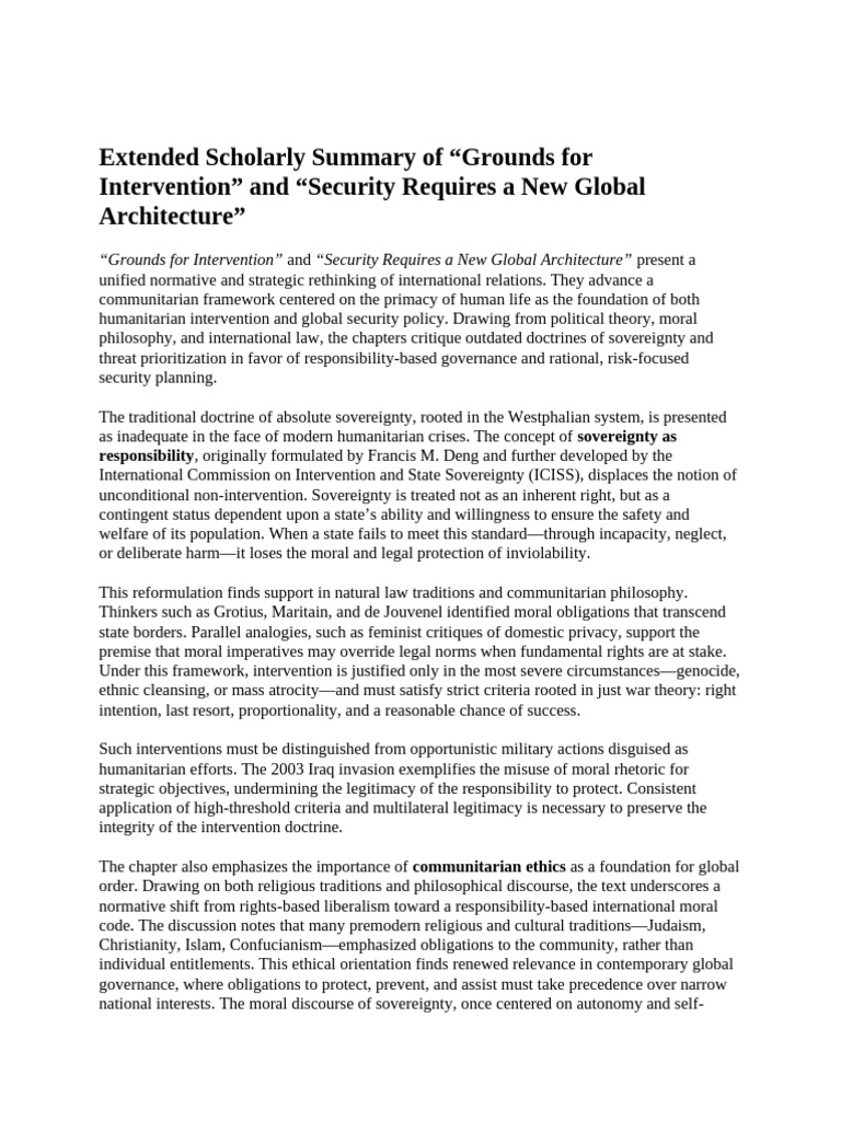 Integrated Scholarly Summary of | PDF | Sovereignty | Governance