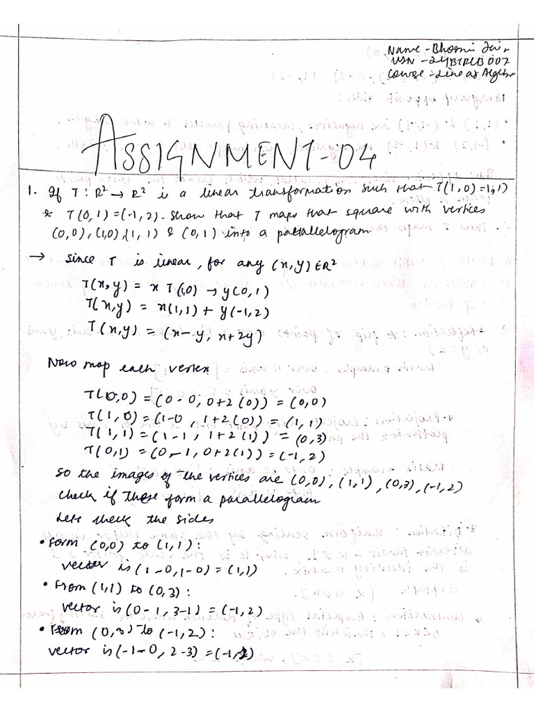 Bhoomi Jain LA Assignment-04 | PDF