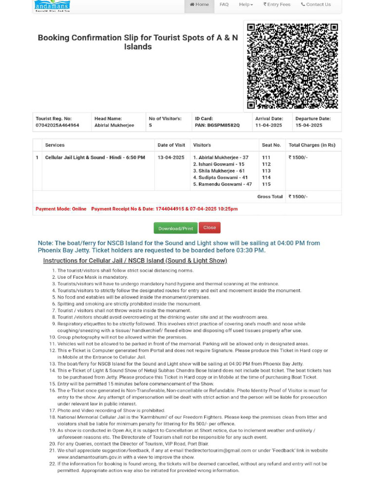 Cellular Jail Ticket | PDF