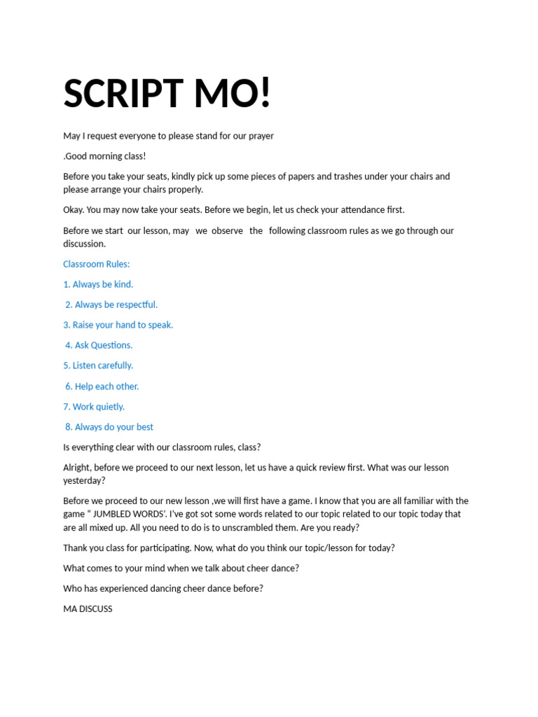 Script Mo | PDF