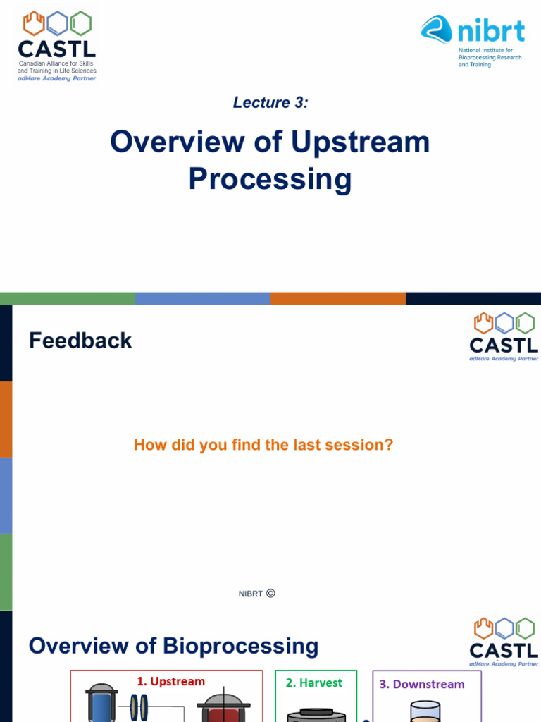Lecture 3 - Overview of Upstream Processing | PDF | Cell (Biology ...