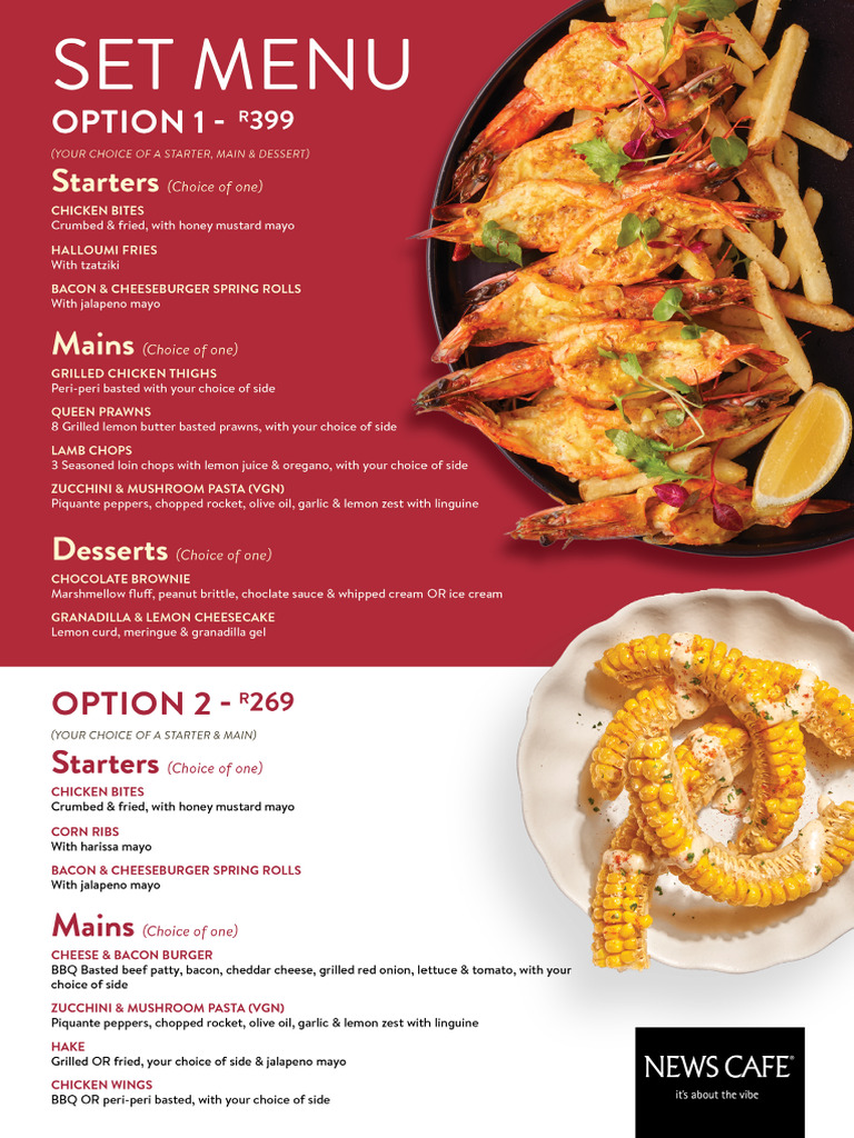 News Cafe Functions Menu Final | PDF