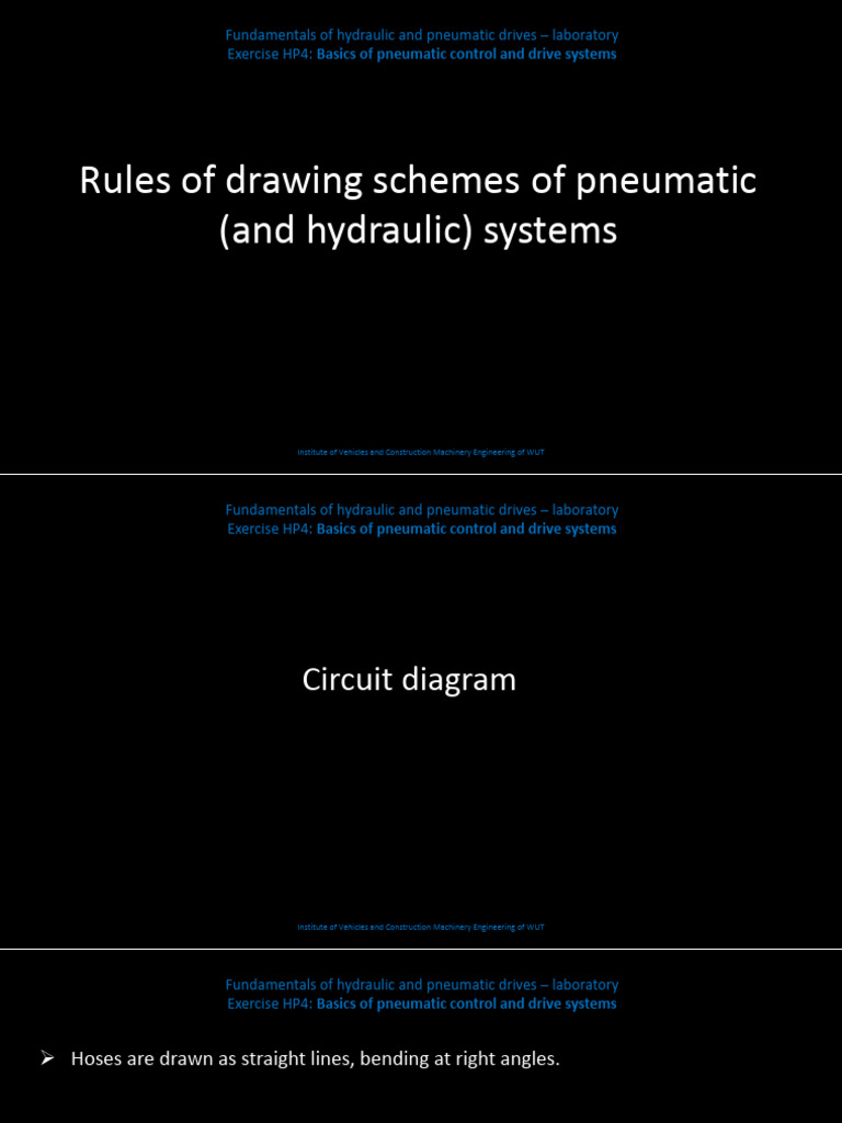 HP4 - Rules of Drawing Schemes of Pneumatic and Hydraulic Systems | PDF | Actuator | Valve