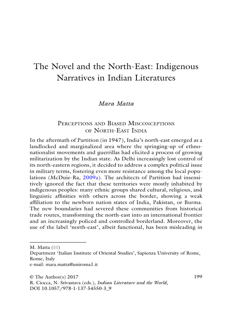 The_Novel_and_the_North_East_Indigenous | PDF | Narrative