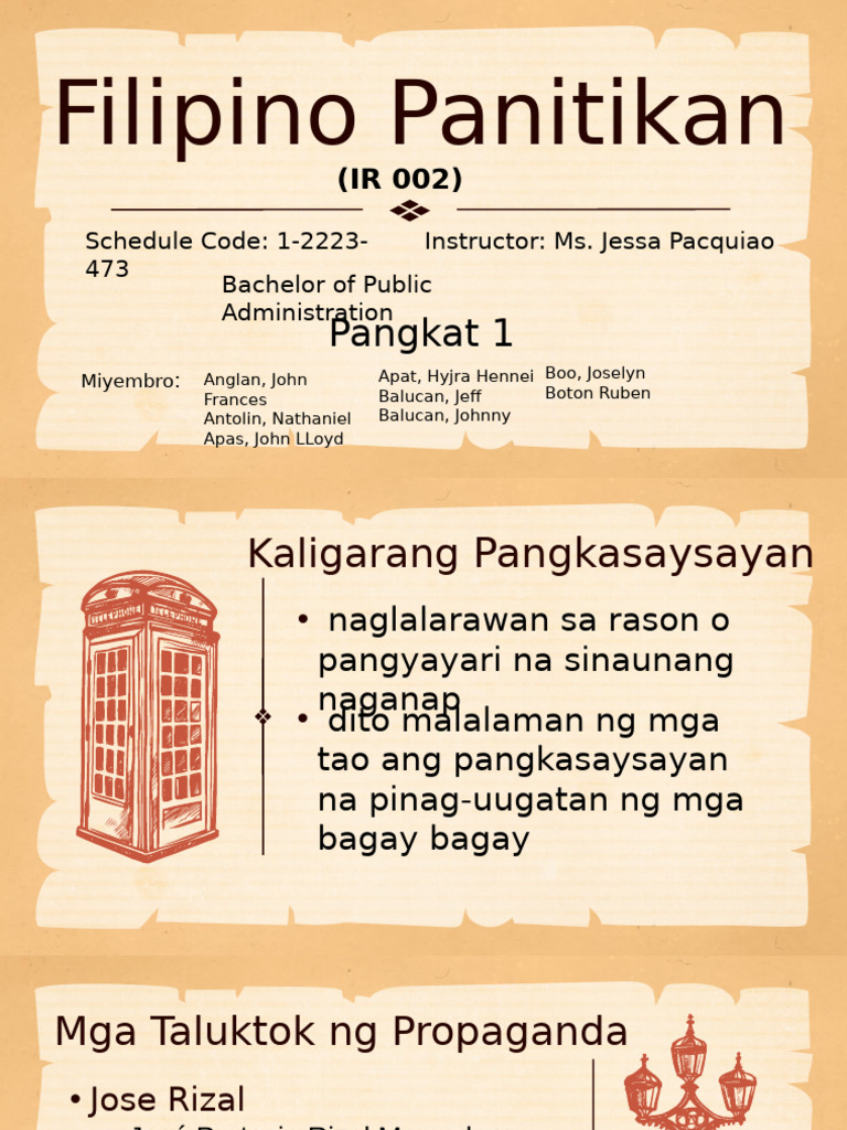 Fil Panitikan g1 Report | PDF