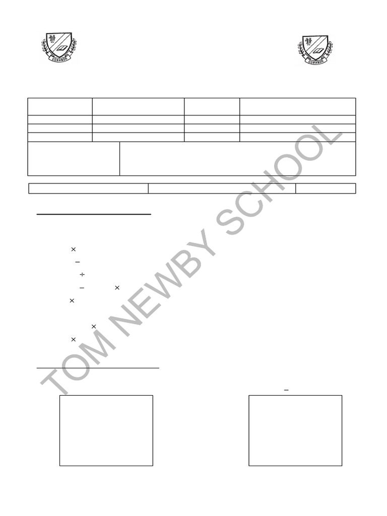 Grade 6 Maths Exam June 2021 | PDF | Qualifications