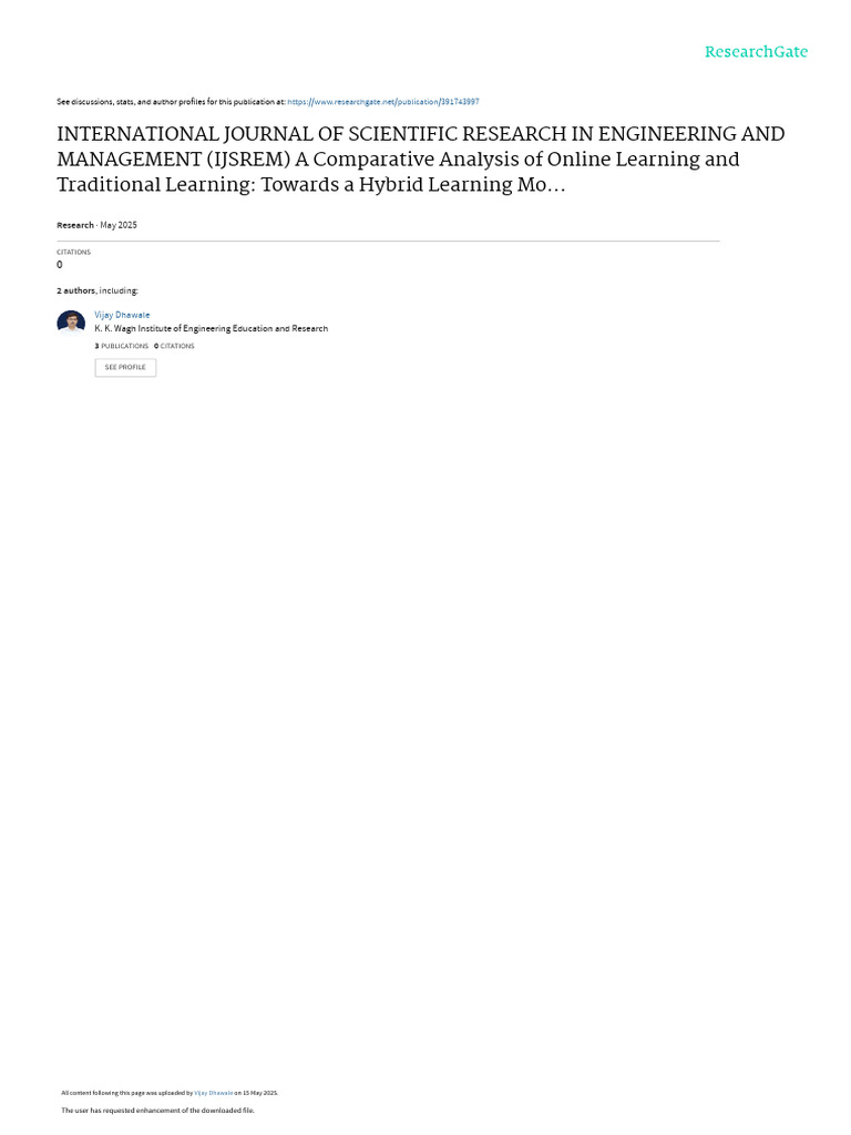 INTERNATIONAL JOURNAL OF SCIENTIFIC RESEARCH IN ENGINEERING AND ...