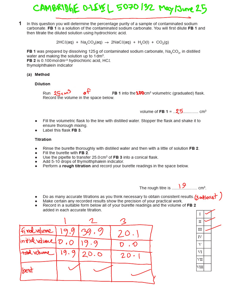 O Level Chemistry Practical Question Solved | PDF | Iodine | Ion