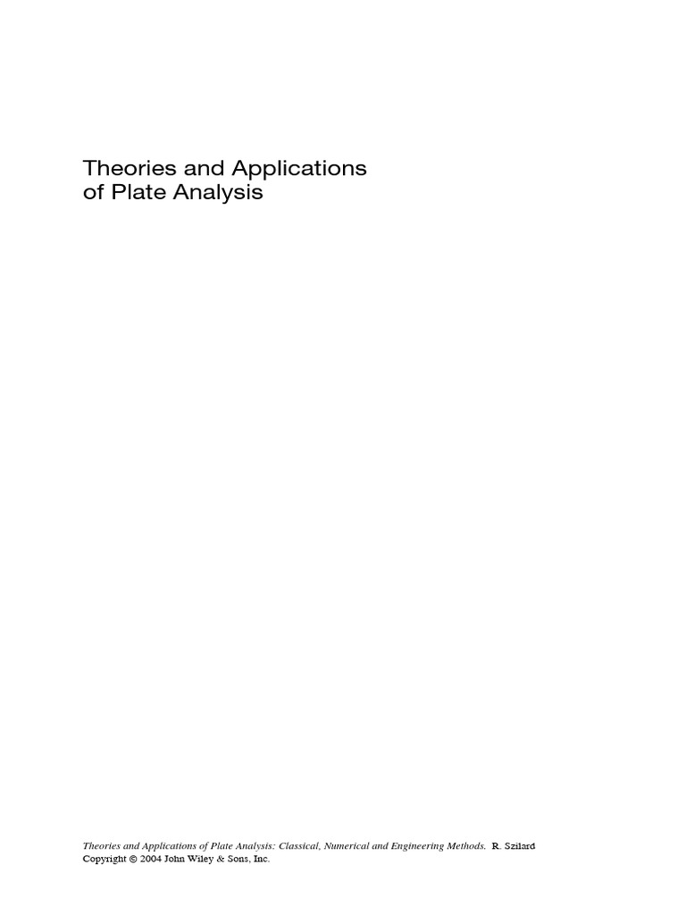 Plate Analysis: Methods and Applications | PDF | Finite Element Method ...