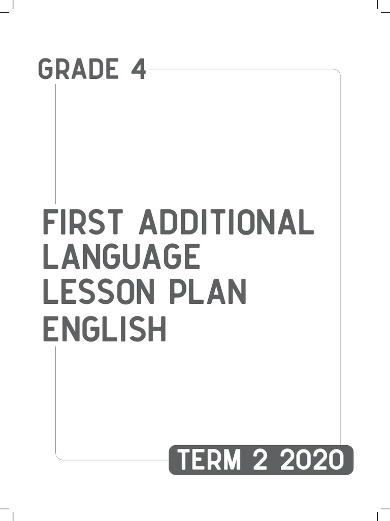 Psrip GR 4 Term 2 2020 Efal Lesson Plan | PDF | Reading Comprehension | Phonics