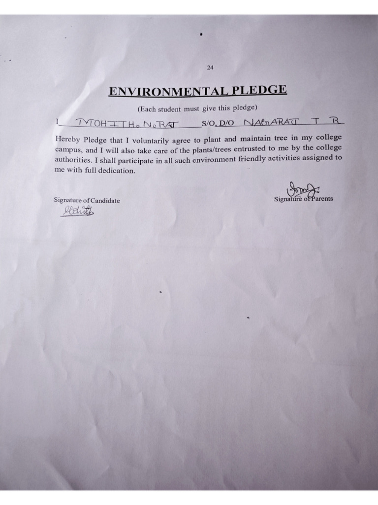 Environmental Pledge | PDF