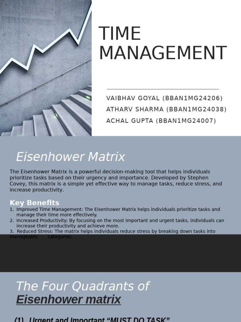 Mastering Time Management with Eisenhower Matrix | PDF | Time ...