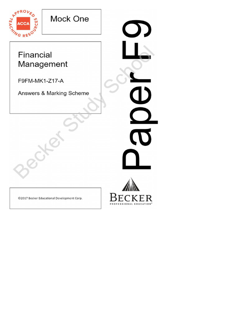 F9 Mock Ans | PDF
