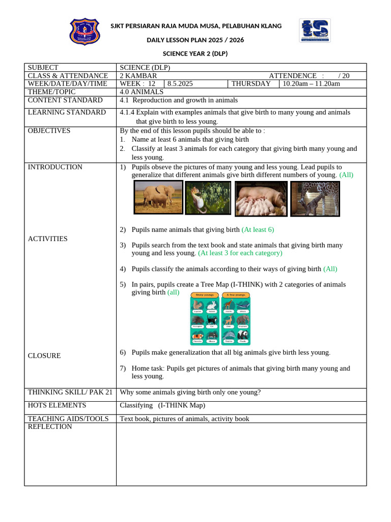 RPH SCIENCE DLP YEAR 2 WEEK 12B | PDF