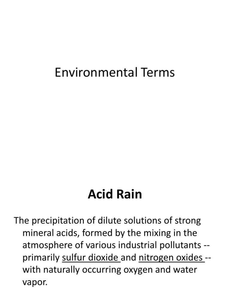 Environmental Terms | PDF