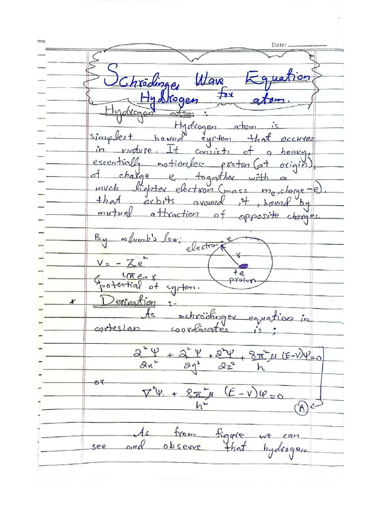 Hydrogen Atom | PDF