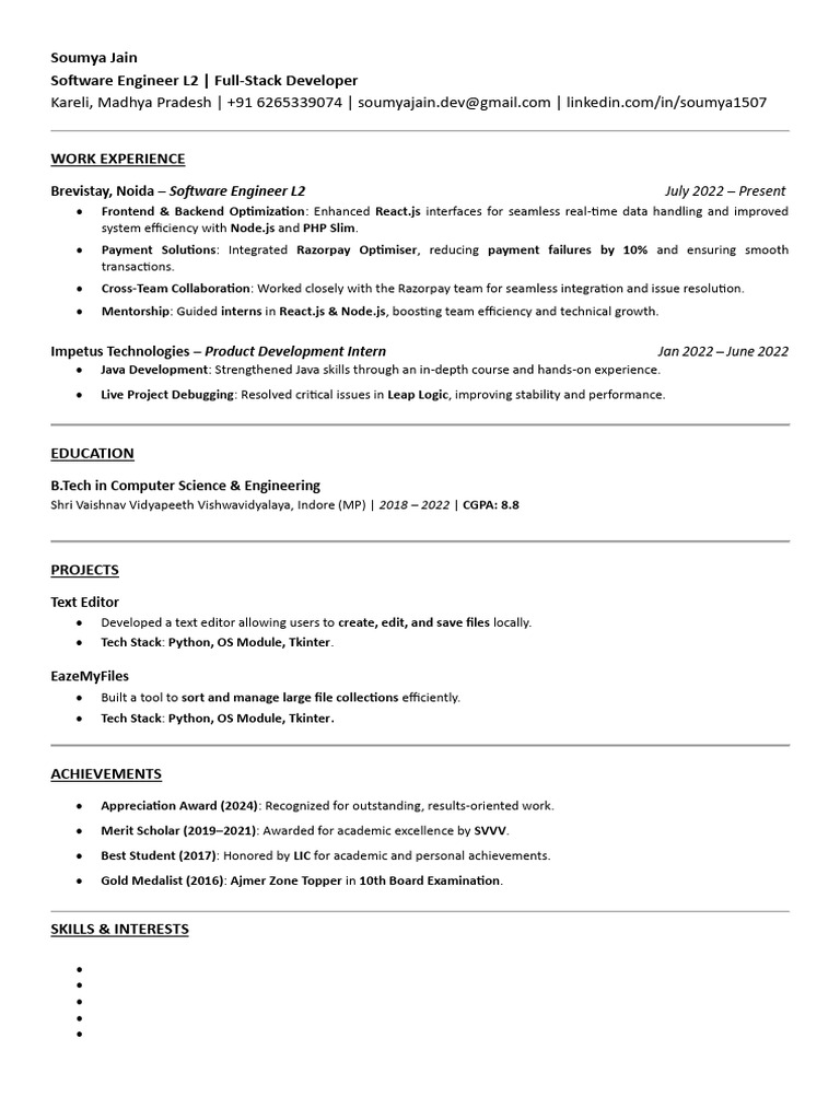 Detailed Resume | PDF