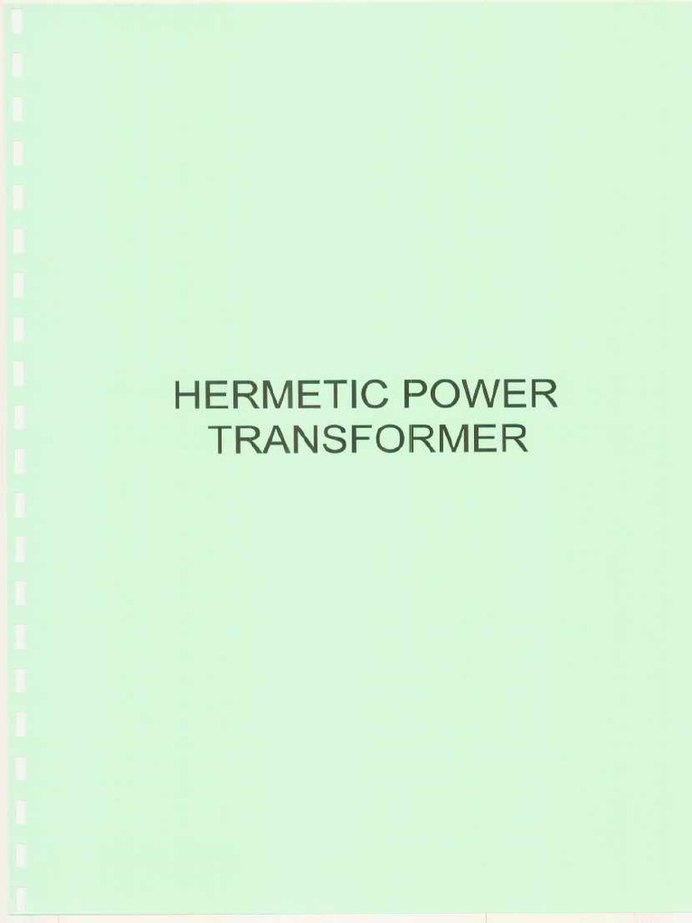 AREVA Hermetic Power Transformer | PDF