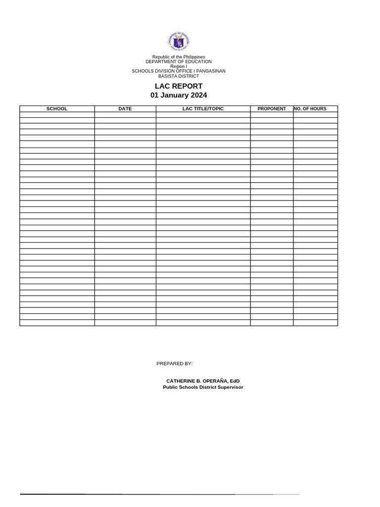 LAC Report.docx | PDF