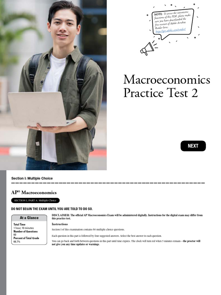 AP Econ Macro Practice Test 2 | PDF | Cost Of Living | Money Supply