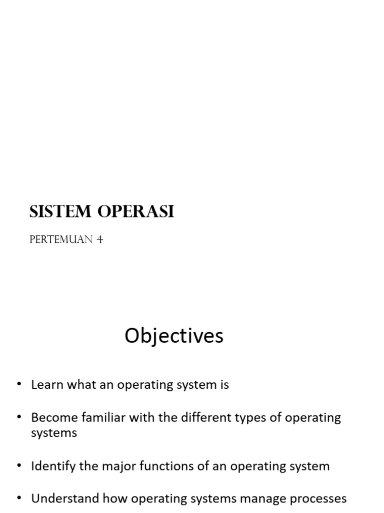 Pertemuan 4 - Sistem Operasi | PDF | Operating System | Graphical User Interfaces