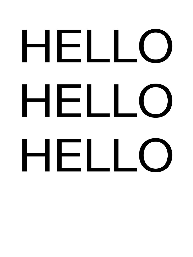 Hello 1 | PDF