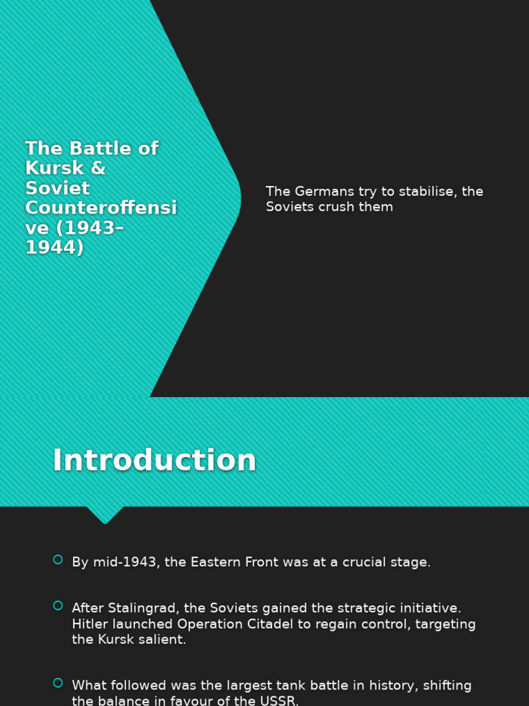 Battle of Kursk and Operation Bagration | PDF | Battle Of Kursk ...