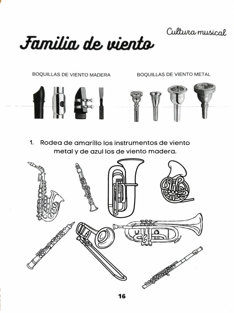 Ficha Instrumentos de Viento | PDF