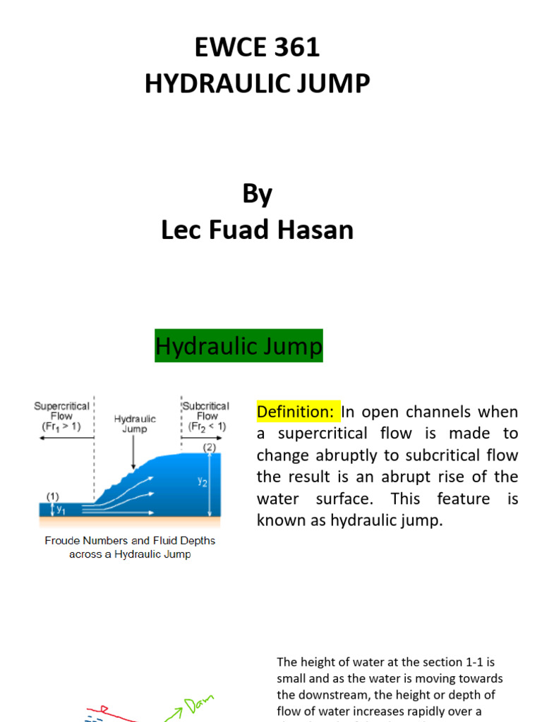 Hydraulic Jump Part 1 | PDF