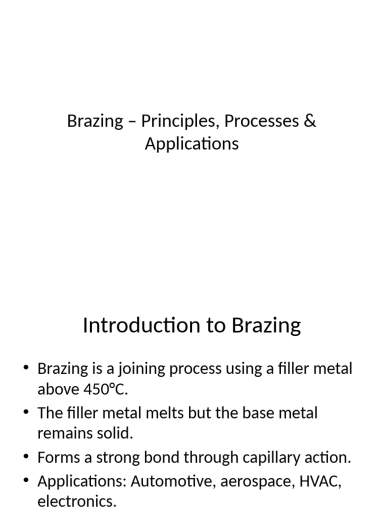 Brazing Techniques and Applications Guide | PDF | Soldering | Applied ...