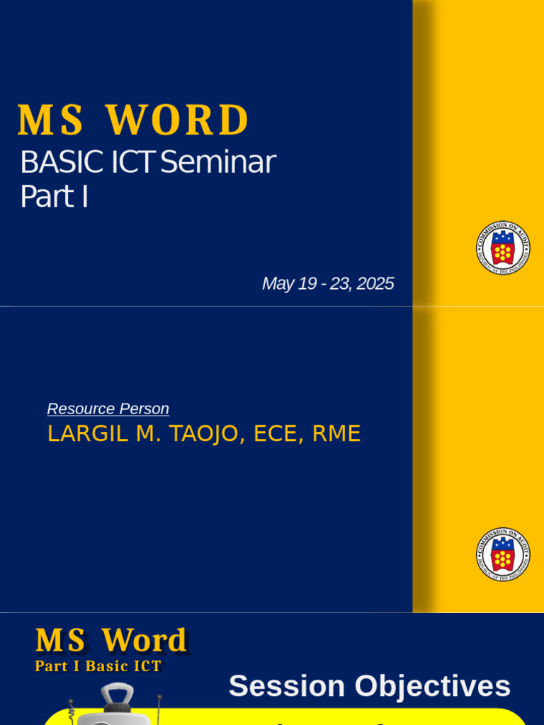 Bict - Ms Word Part I A | PDF | Computer File | Window (Computing)