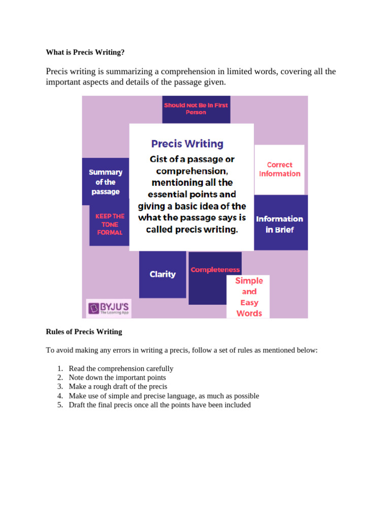 What is Precis Writing (1) (1) | PDF | Reading Comprehension | Climate ...