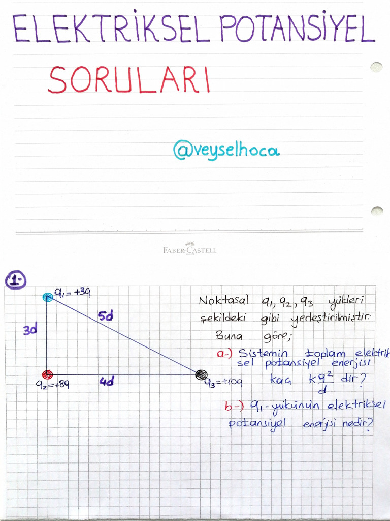 ELEKTRİKSEL POTANSİYEL SORULARI | PDF