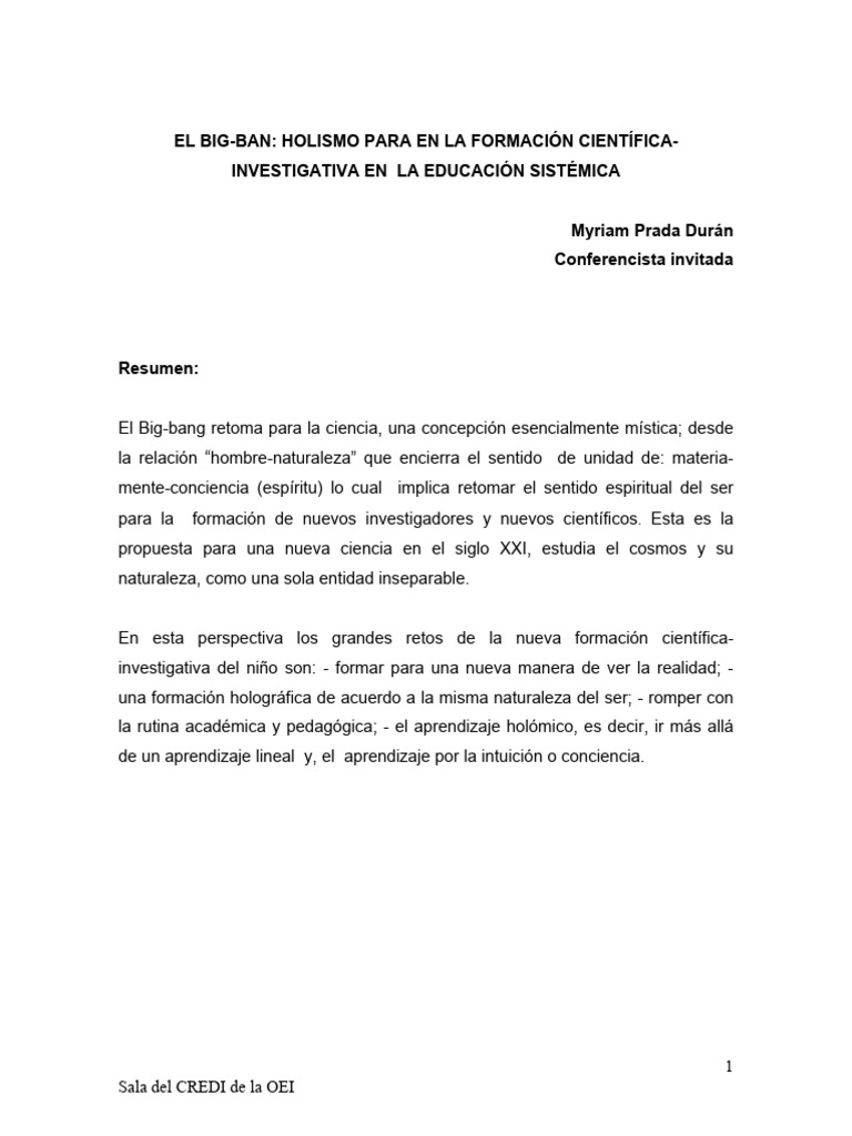 El holismo y la formación cientifica | PDF | Aprendizaje | Conocimiento