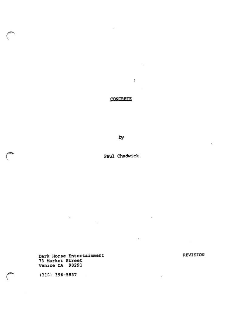 Concrete Written by Paul Chadwick (Revision) | PDF