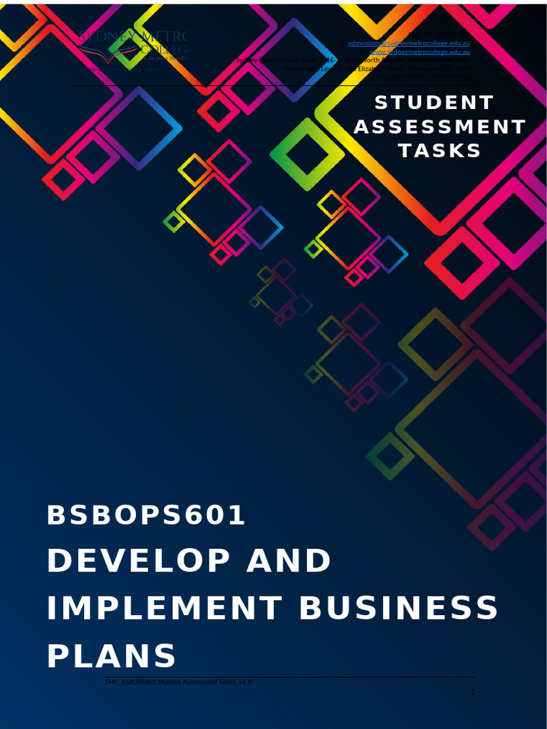 BSBOPS601 Student Assessment Tasks - v1.0.v1.0 | PDF | Marketing | Marketing Strategy