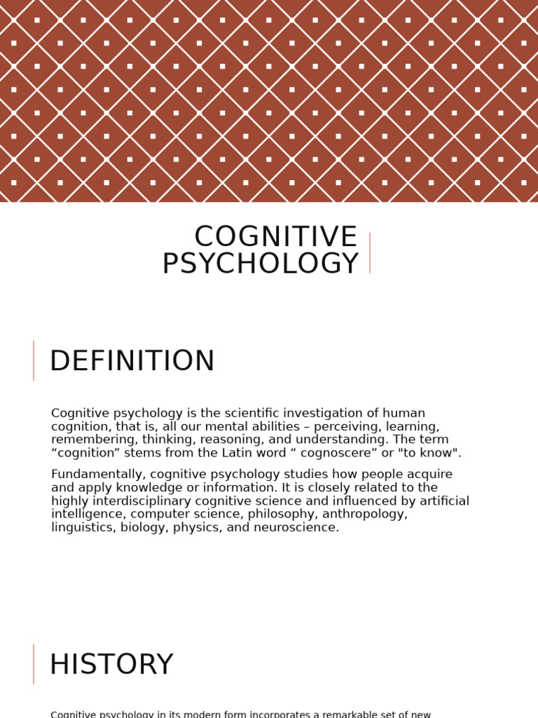Understanding Cognitive Psychology Basics | PDF | Psychology | Cognition