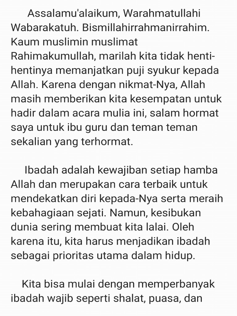 Pidato Uprak Bahasa Indonesia - 250213 - 172312 | PDF