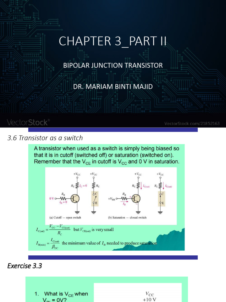 Chapter 3 - Part Ii Bipolar Junction Transistor | PDF