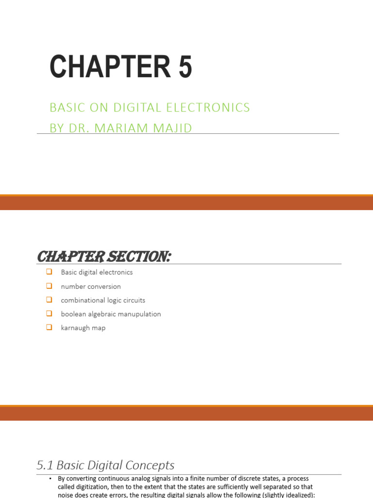 Chapter 5 Basic Digital Electronics | PDF | Logic Gate | Digital Electronics