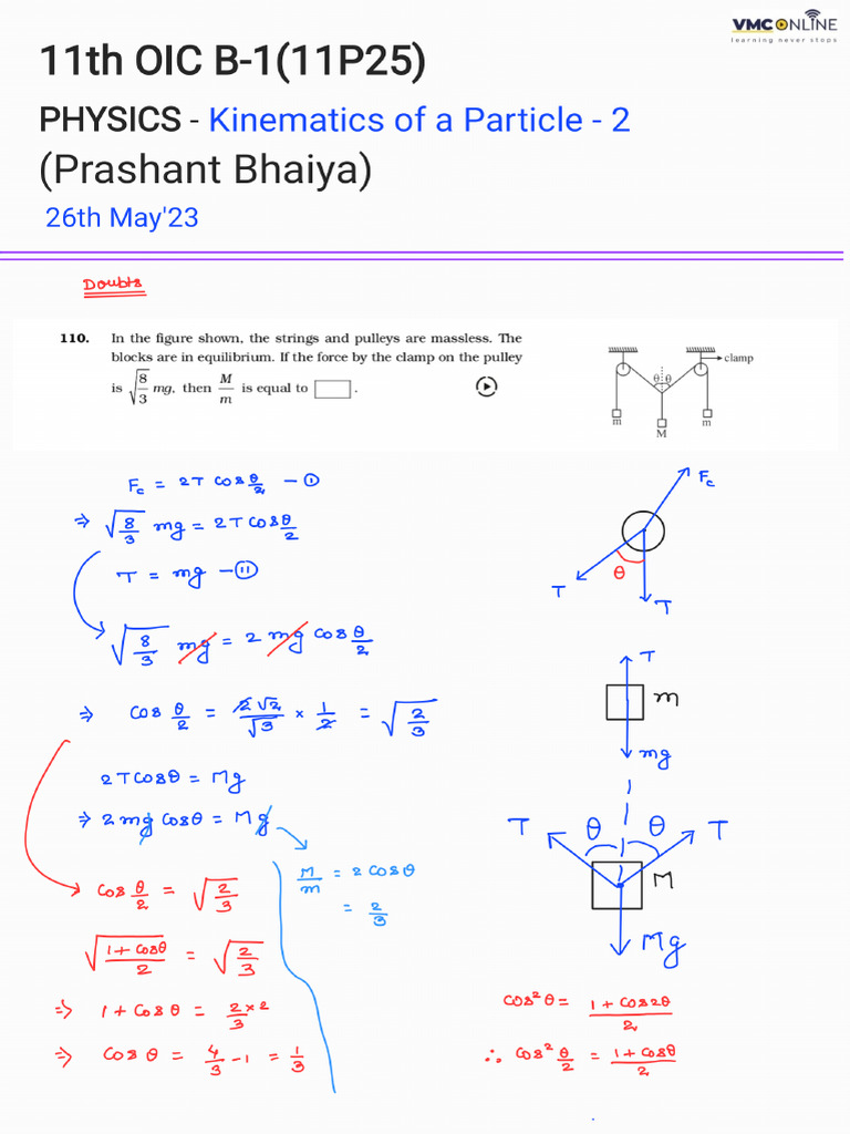 Physics Kinematics 2 | PDF