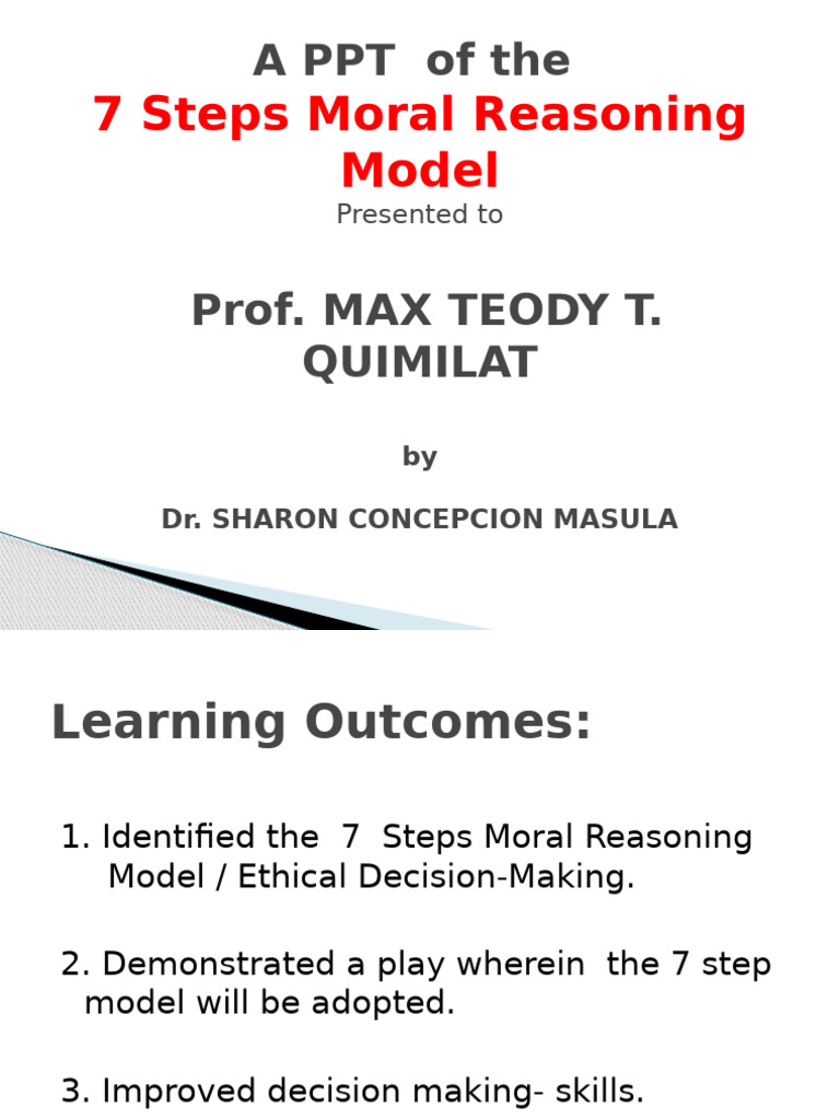 7 Step Model For Ethical Decision Making | PDF | Decision Making | Social Psychology