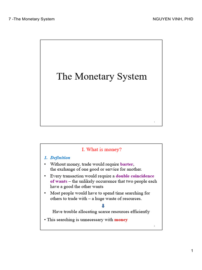 Understanding the Monetary System | PDF | Money Supply | Money