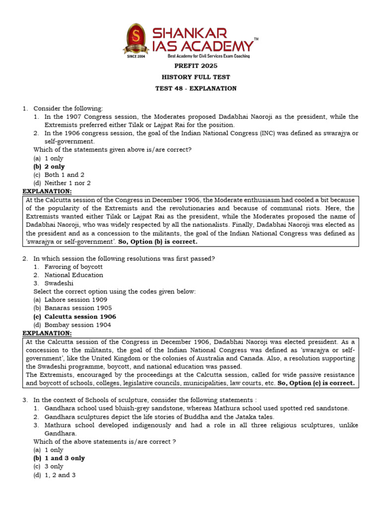 Test 48 - Explanation | PDF | Vedas