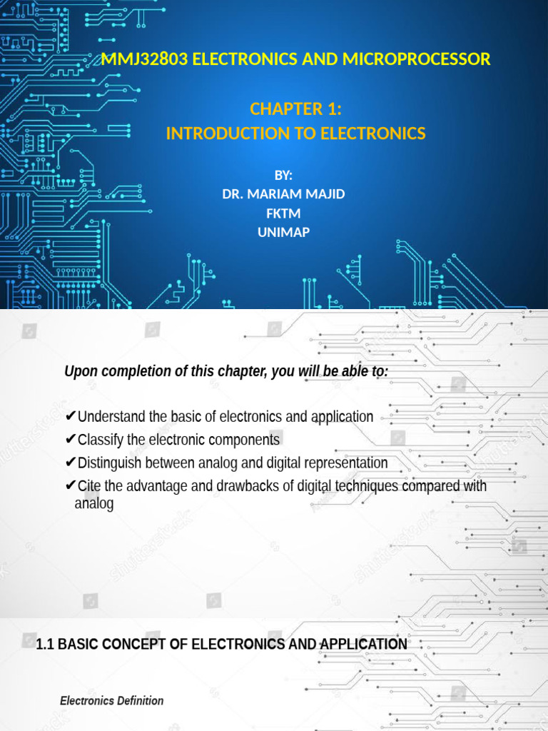 Chapter 1 Introduction To Electronics Pdf Electronics Electronic