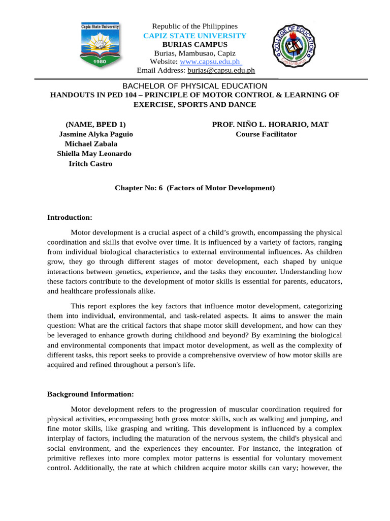 CHAPTER 6 Group5 Handouts in PED 104 2 3 | PDF | Child Development | Learning