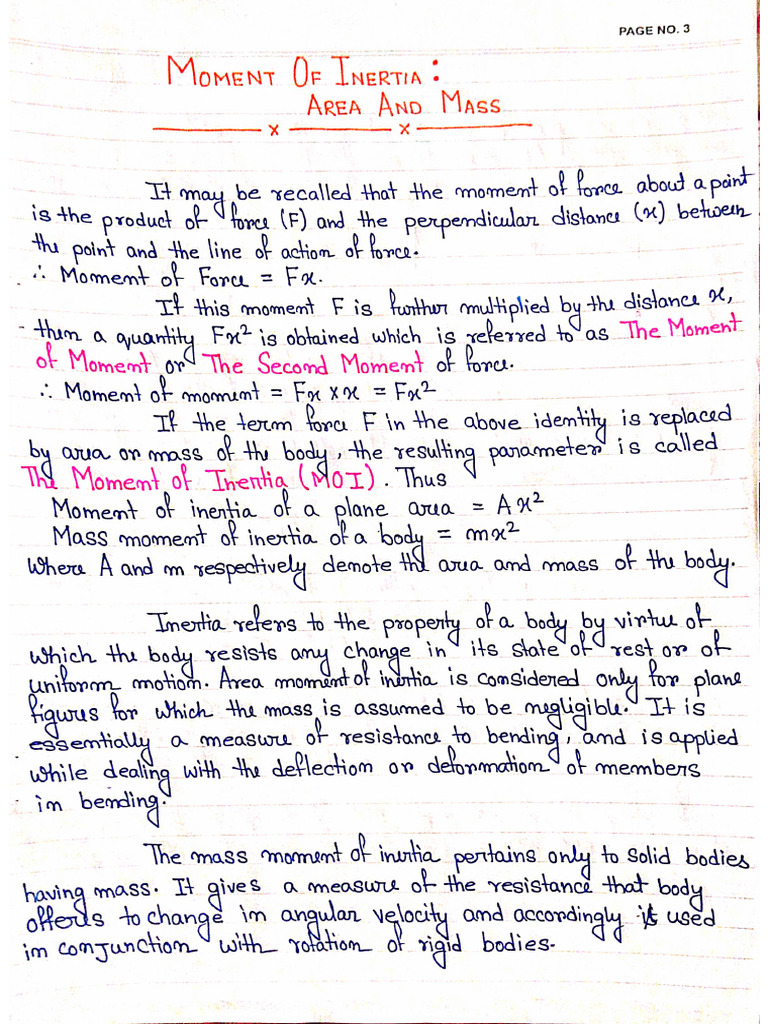 Moment of Inertia | PDF