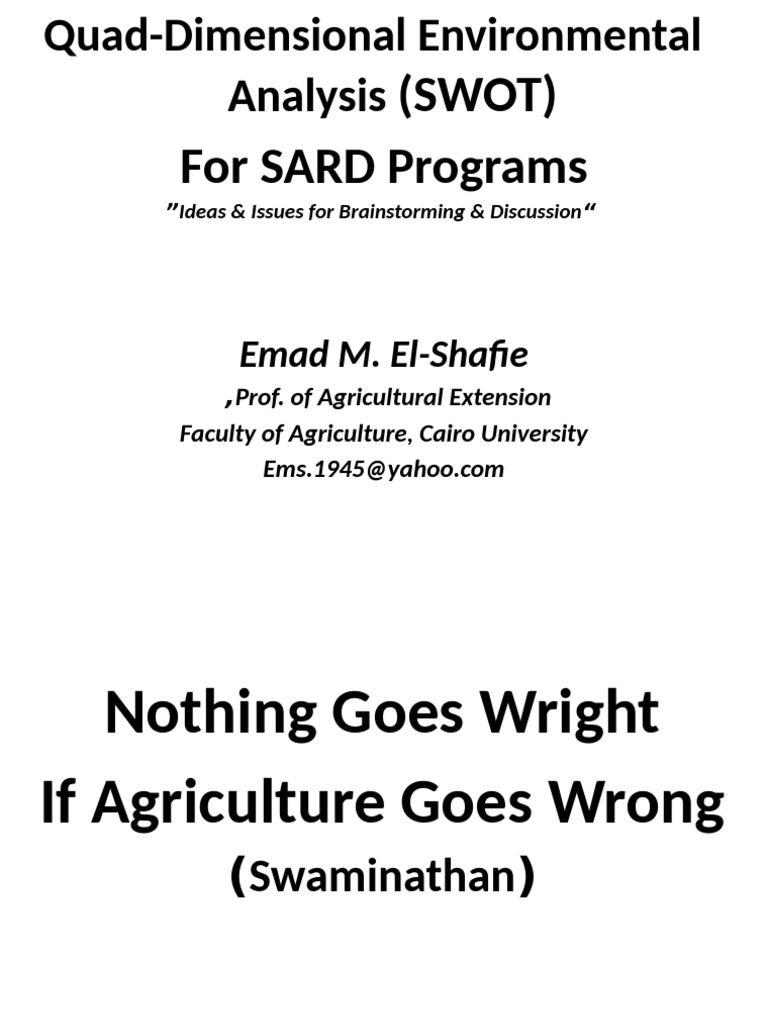 Quad-Dimensional Analysis (SWOT) Final | PDF | Swot Analysis | Business