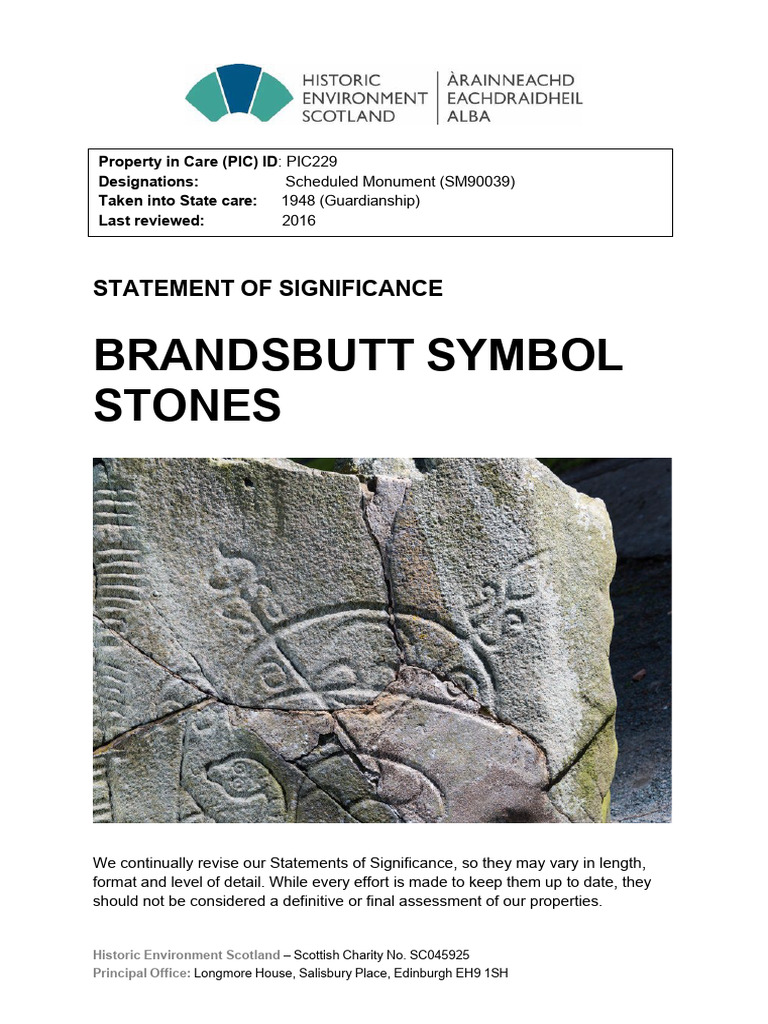 Brandsbutt Symbol Stone Sos | PDF | Picts | Scotland