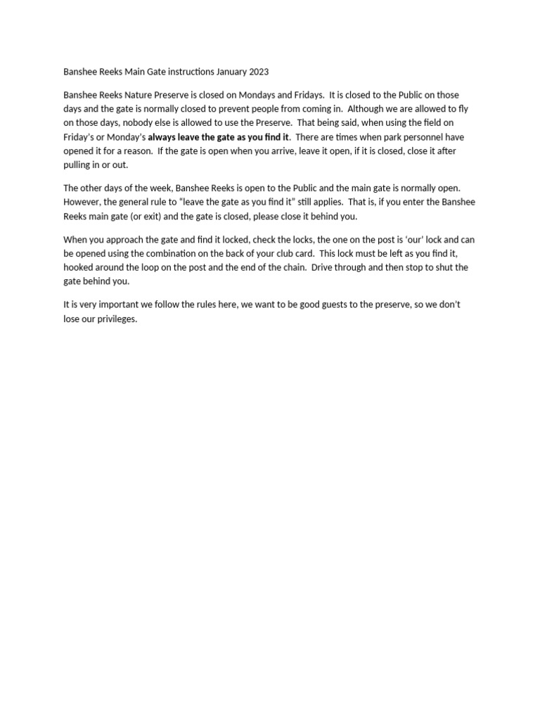 Banshee Reeks Gate 2023 | PDF